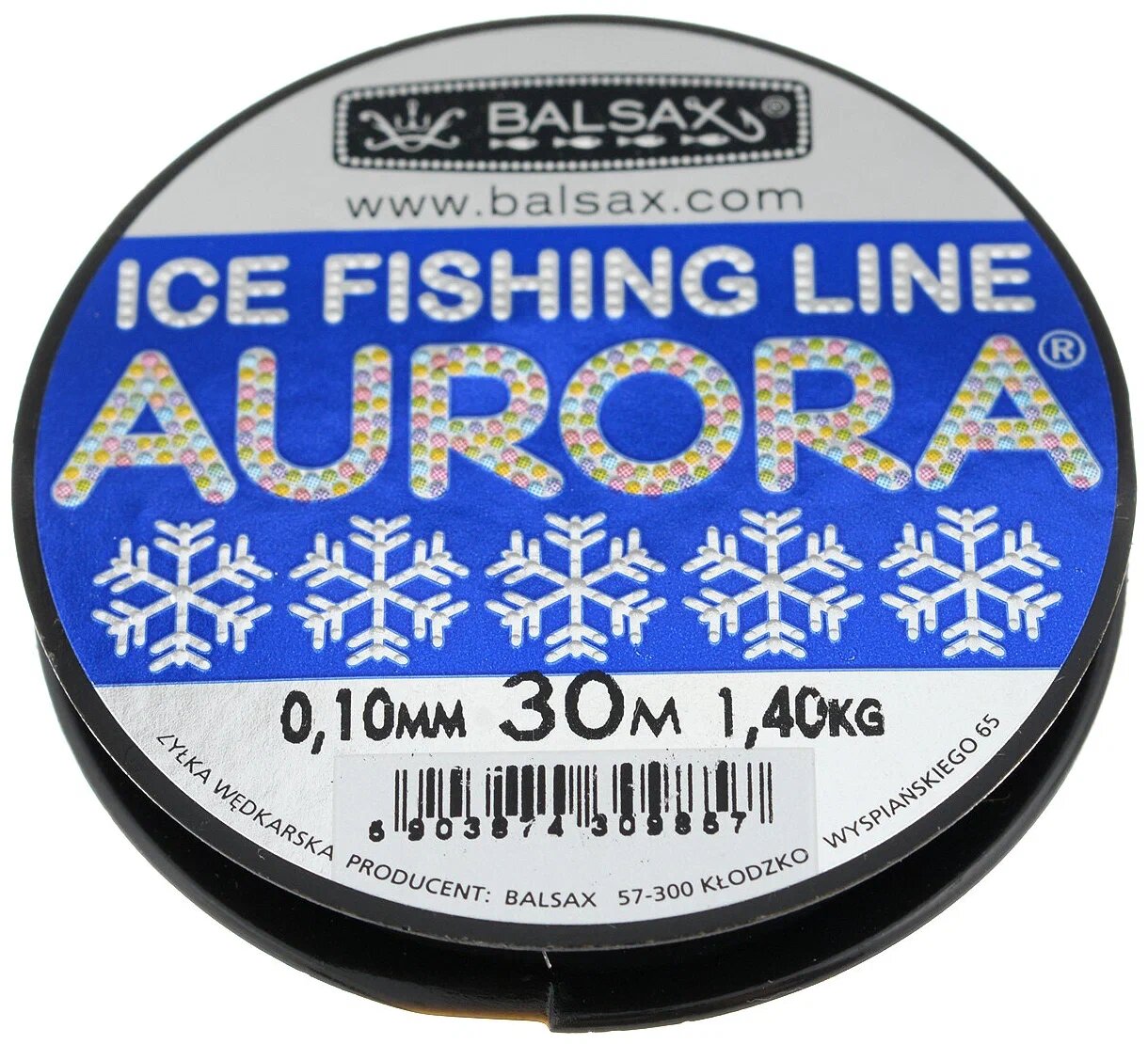 Зимняя монофильная Леска BALSAX AUORA Ace fishing line, 30м, набор 3 шт. (0,16мм/3,35кг; 0,14мм/2,45кг; 0,08мм/0,92кг)