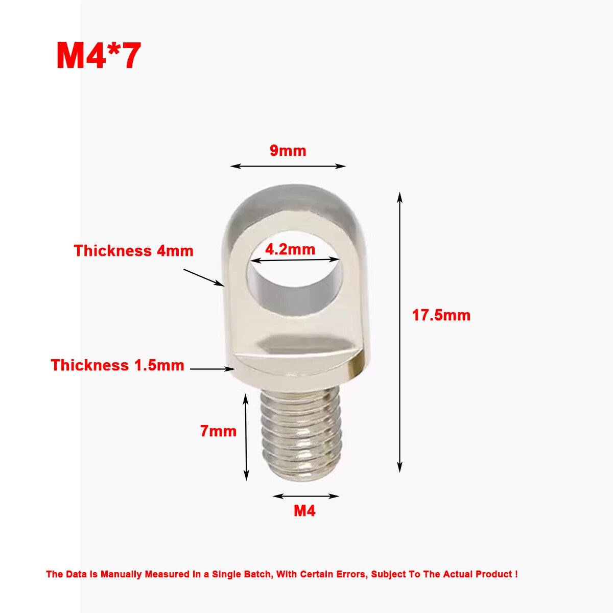 Латунные кольца-гайки M3M4M5M6M8 5pcs M4X7