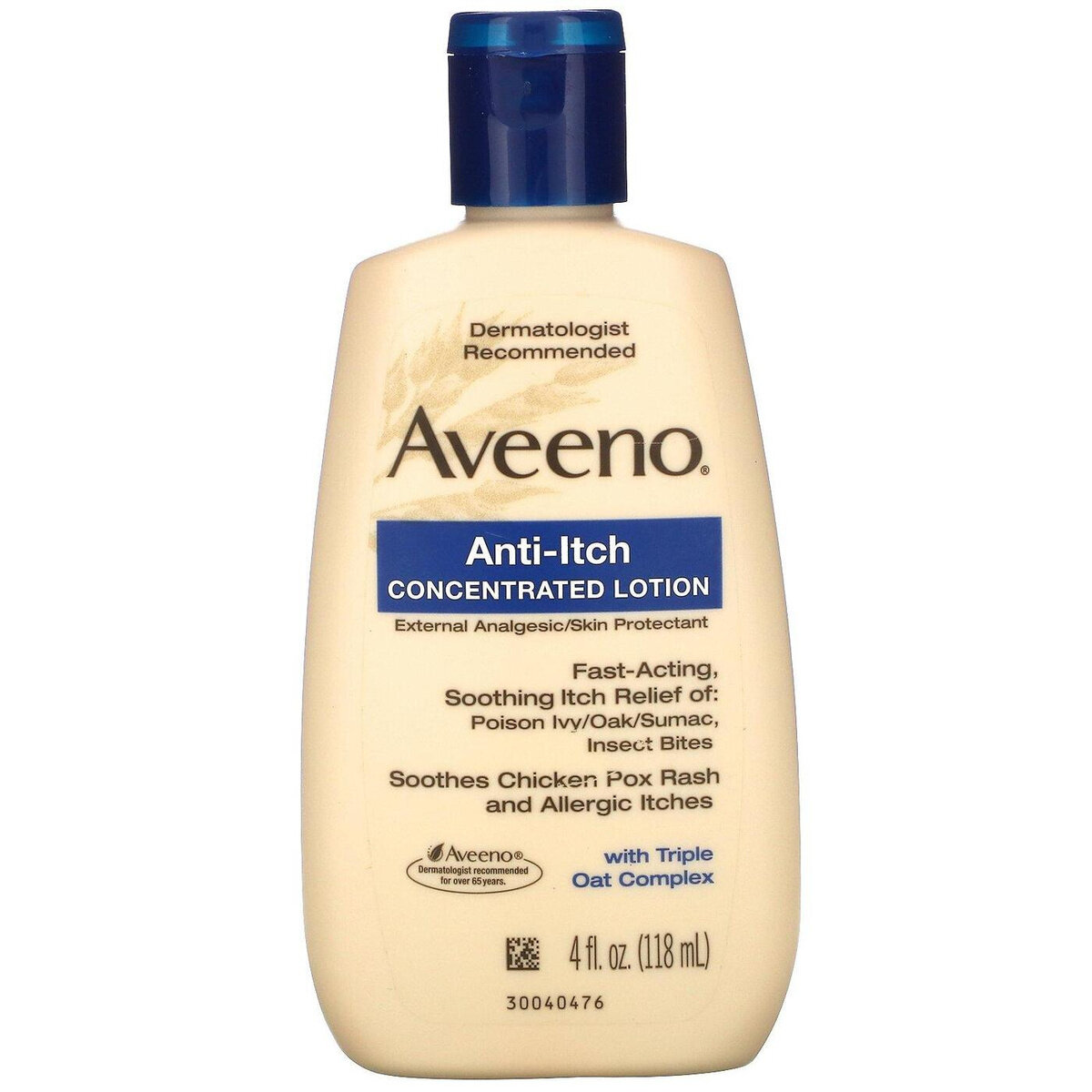 Aveeno, Active Naturals, Противозудный Успокаивающий концентрированный Лосьон, 118 мл