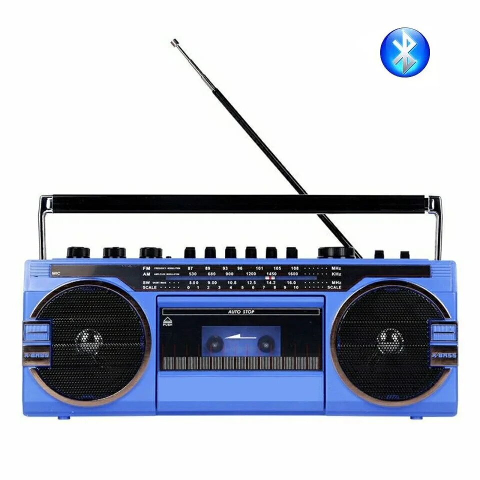 Ностальгическое портативное записывающее радио Bluetooth Кассетный магнитофон Fm/Am Fm-радио с Usb-кассетным плеером