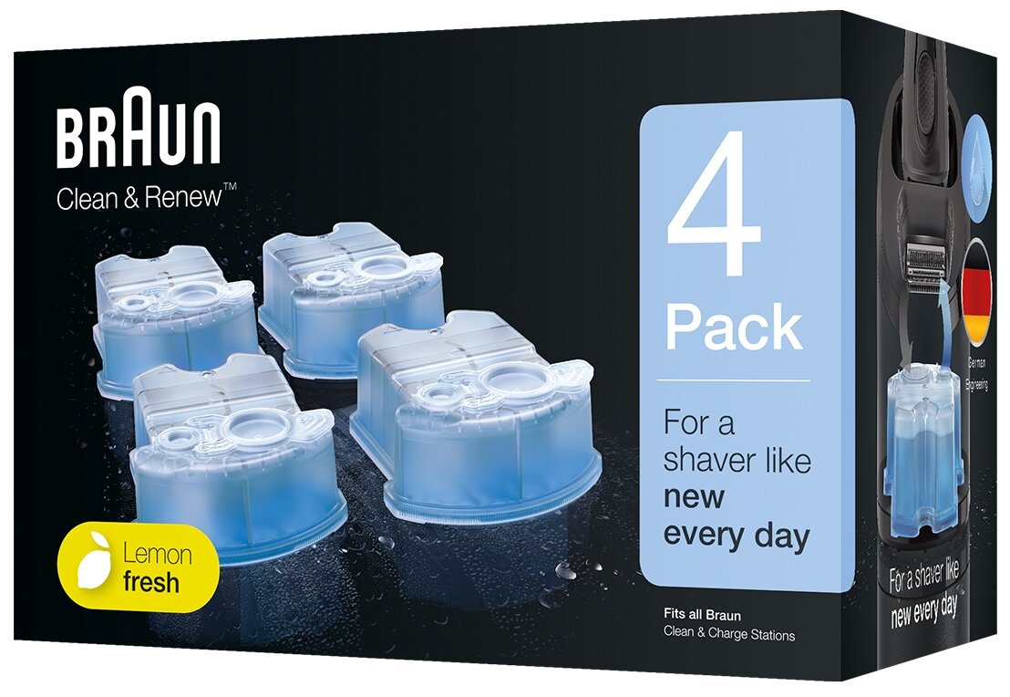 Картридж Braun Clean & Renew CCR, Series 6, голубой, 4 шт. (Clean & Renew CCR, Series 6)