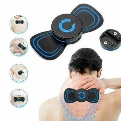 Абсолютно новый портативный EMS мини электрический массажер для шеи и спины, шейный электрический массажер для шеи и спины, мышечная терапия, давление, боль