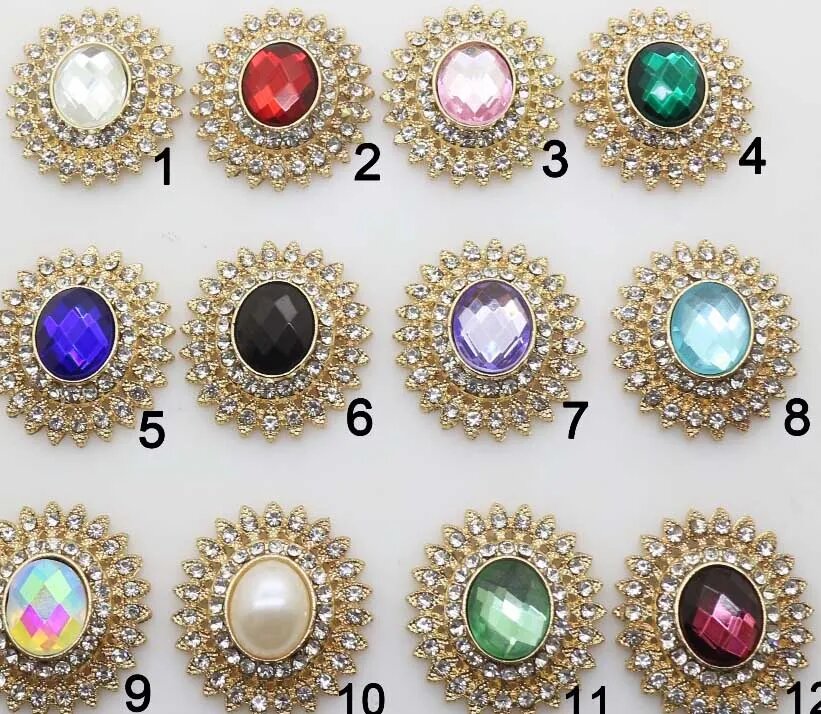 Сплавные стразы YWXINXI 25*28 мм, набор из 10 штук MIX