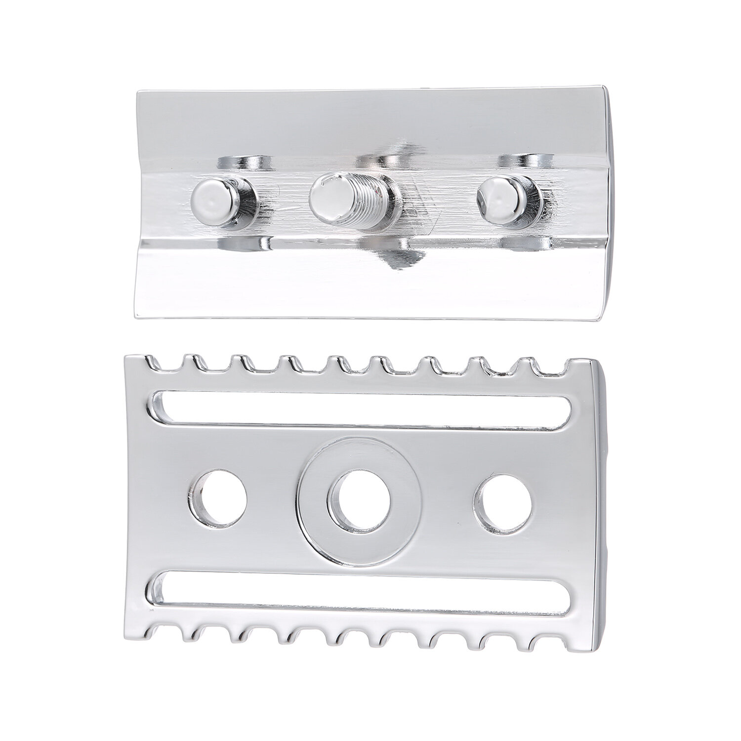 Безопасная бритвенная головка для бритья с открытой расческой, двусторонняя бритвенная головка