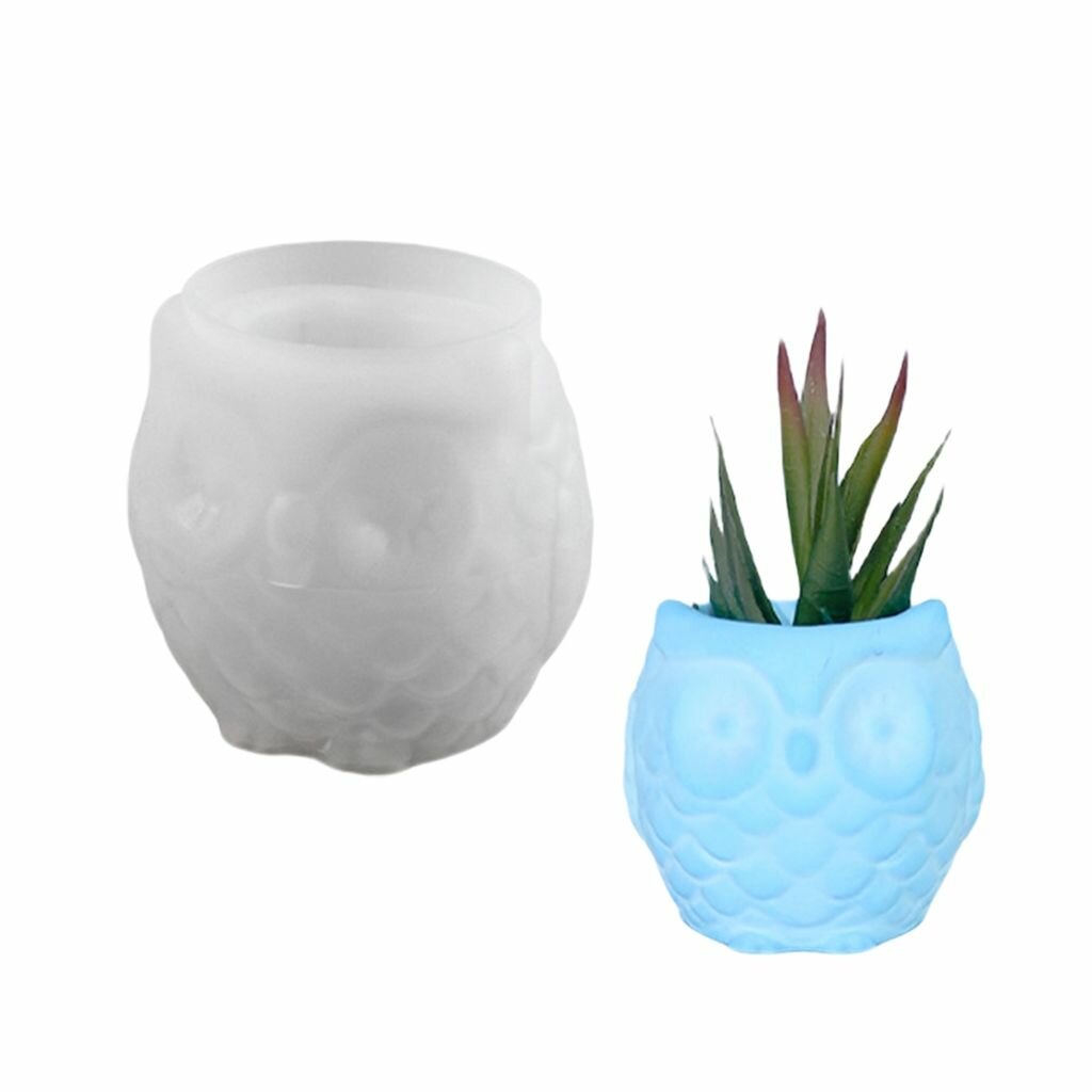 Форма для цветочного горшка в виде суккулентного животного (маленькое животное) - сова
