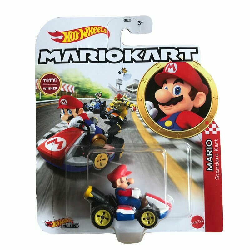Mattel The Super Mario Mariokart / Детский Коллекционный Набор Игрушечных Машинок Марио, Подходящий Для Подарков На День Рождения Детям От 3 Лет И Старше