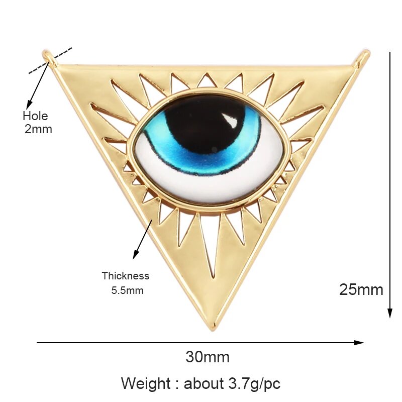 Золотой кулон сглаз Beadsfeeder L304878-Teal