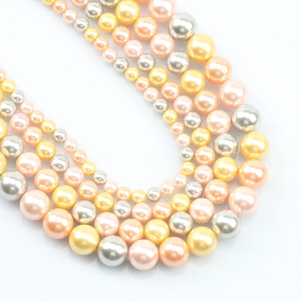 Жемчужные бусины Multicolor 4, 6 мм, 61 шт.