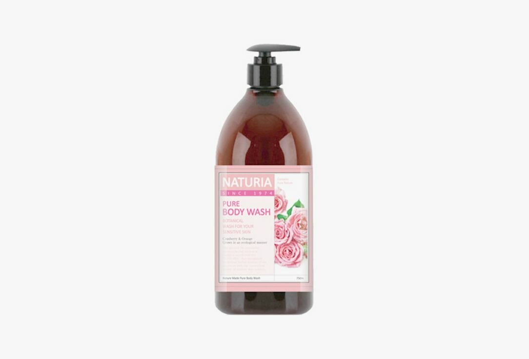 Гель для душа роза и розмарин NATURIA Pure Body Wash Rose & Rosemary 750 мл