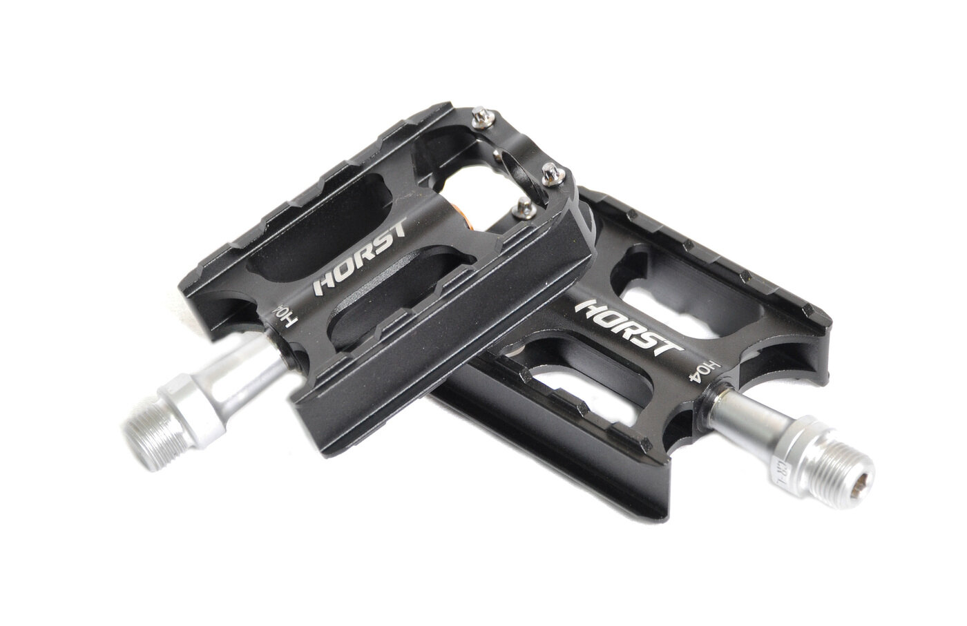 Педали для велосипеда HORST H04, 3 промподшипника, ось Cr-Mo. Вес: 260 гр. Цвет: Черный