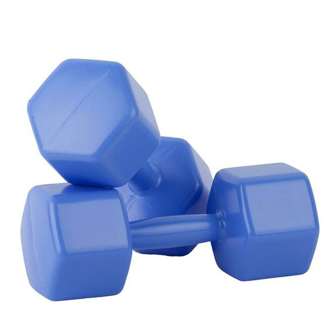 Гантели Совтехстром пластмассовые 0.5 кг, 2 шт, пустые, цвет синий