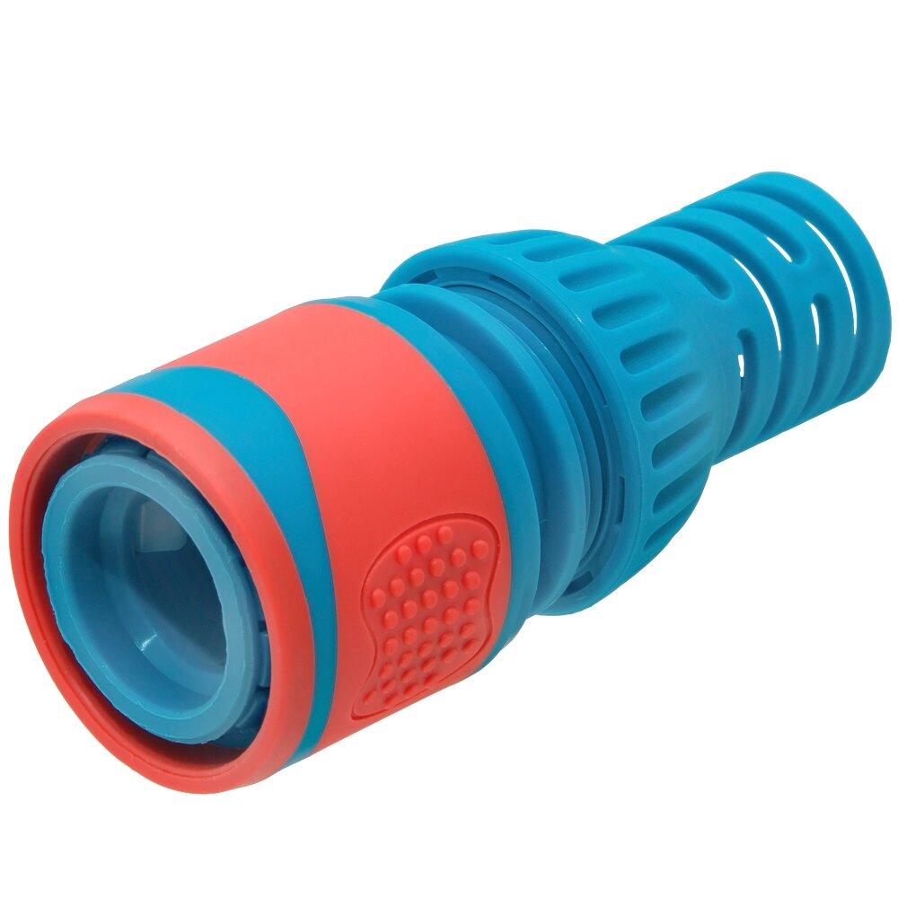 Соединитель без аквастопа для садового шланга 1/2", пластик/резина, MPF