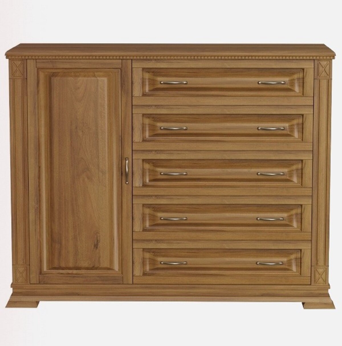 Комод для хранения вещей из массива сосны Верди PREMIUM PREMIUM 212, 130x45x100 клас. орех 2