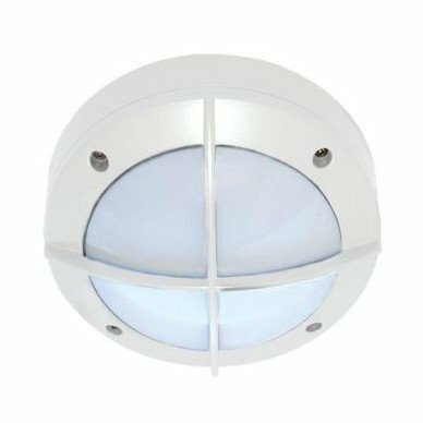 Ecola B4143S св-к матов. Круг решет. белый алюм.1*GX53 IP65 145x145x65 FW53СSECS