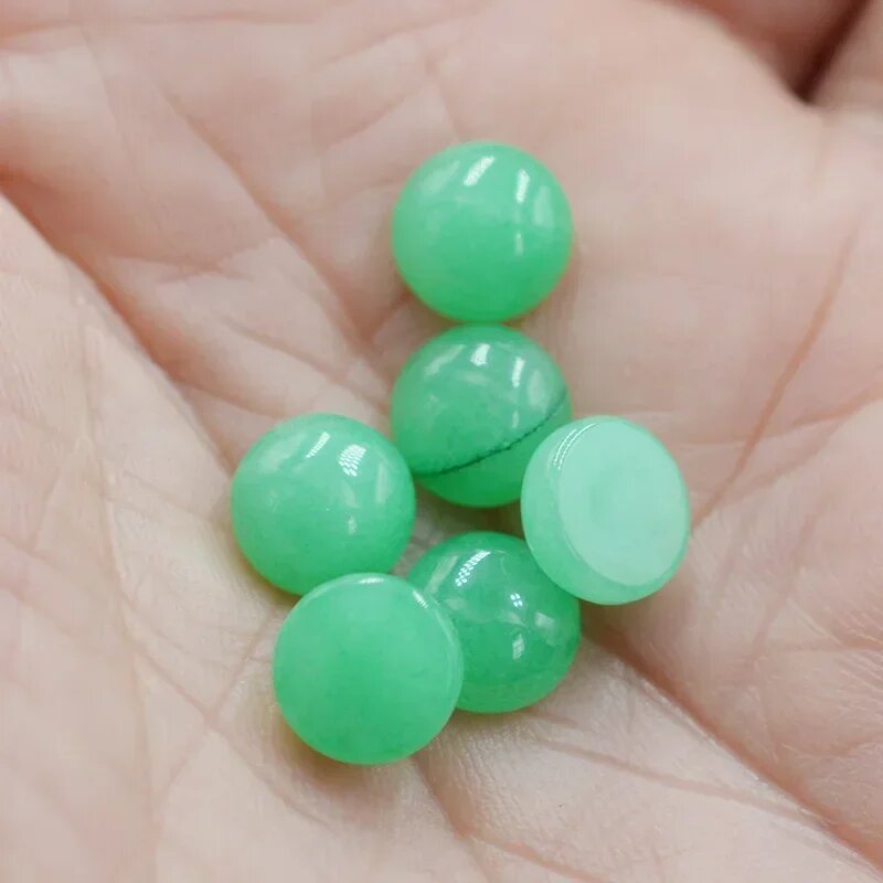 Бусины из натурального камня FLTMRH 4 шт, 6-14 мм Изумрудный, 14mm, Picture color