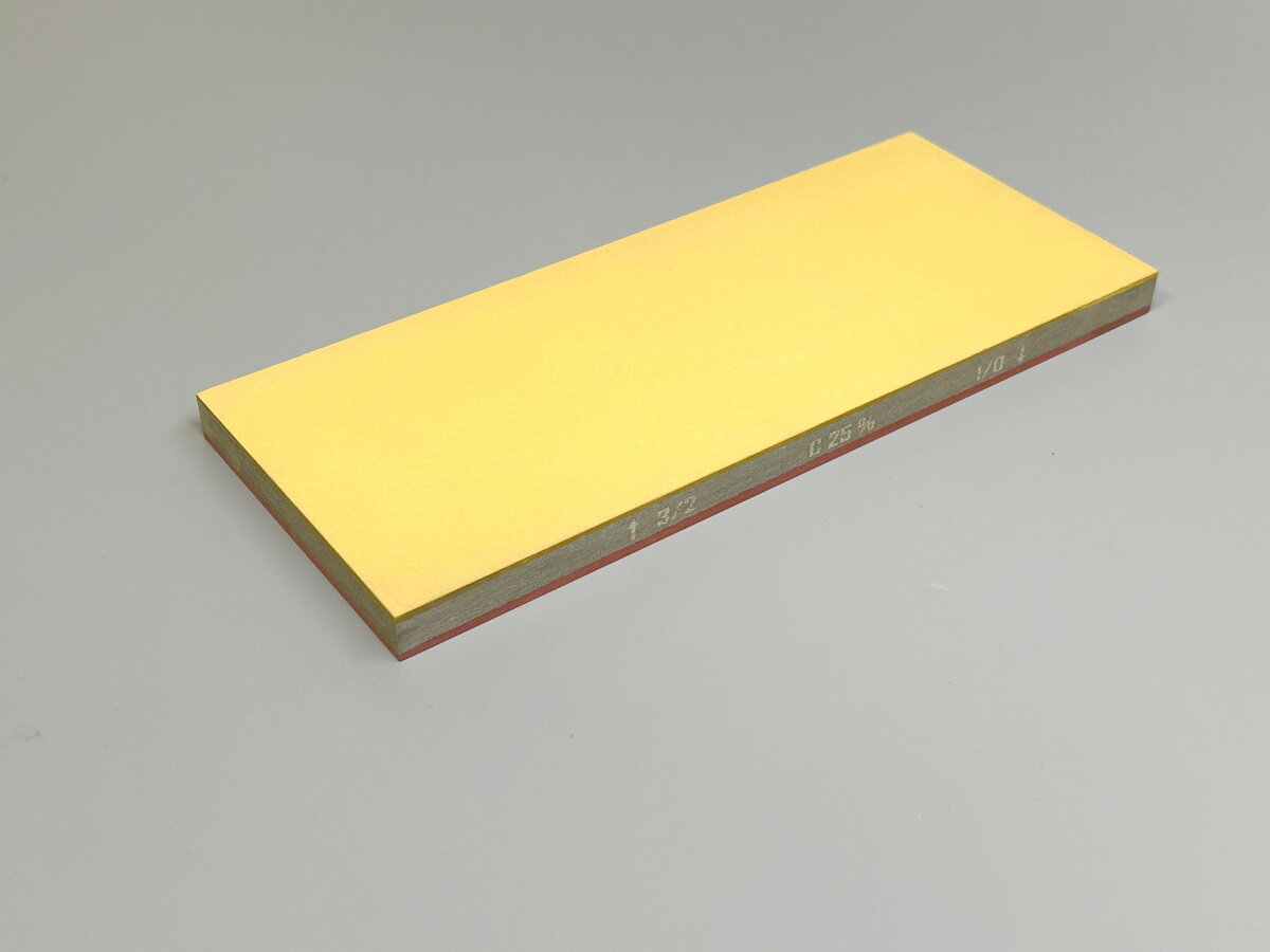 Алмазный 2-х сторонний брусок VID 3/2-1/0, OSB, C25%, 200х83х10мм для заточки ножей и ножниц. Точильный камень