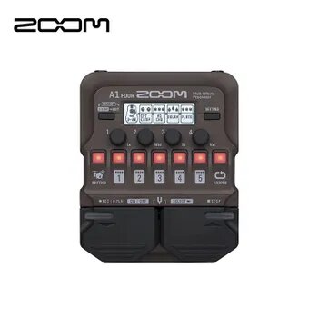 Zoom A1 FOUR Педаль процессора мультиэффектов для акустических инструментов, акустическое моделирование, лупер, ритм-секция, для гитары, саксофона, трубы, скрипки