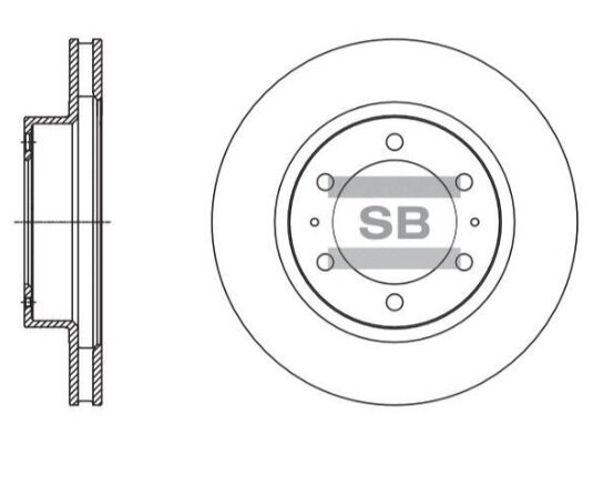 Диск тормозной передний Toyota Auris E150 2006 - 2012 / Corolla 150 2006 - 2015