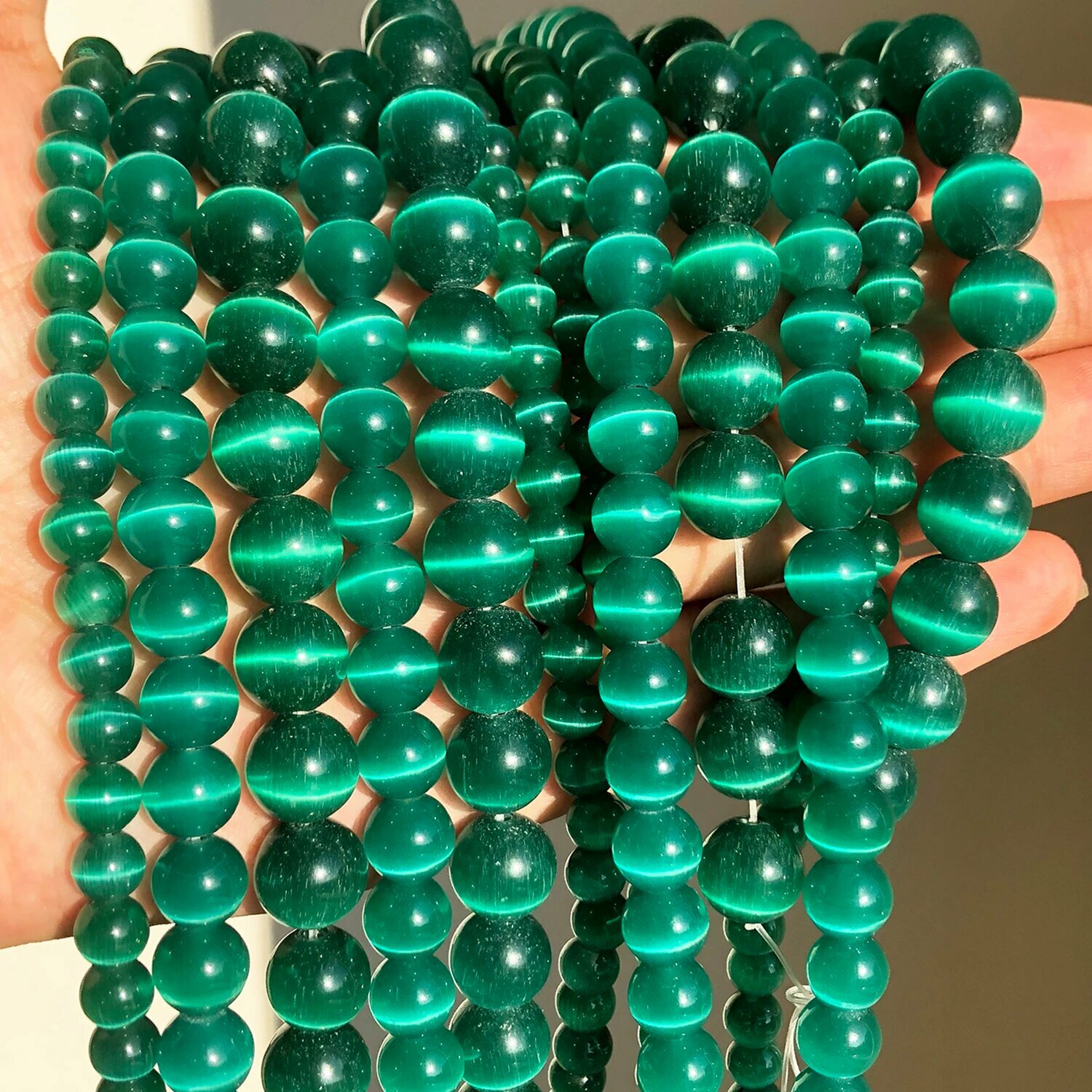 Бусины из натурального лунного камня, розовые, белые, синие, кошачий глаз, свободные опаловые бусины для изготовления ювелирных изделий, бусины, браслет, серьги, аксессуары