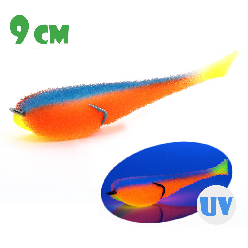 Поролоновая Рыбка Мормыш с Открытым Двойником 9cm #19 (3 шт.)