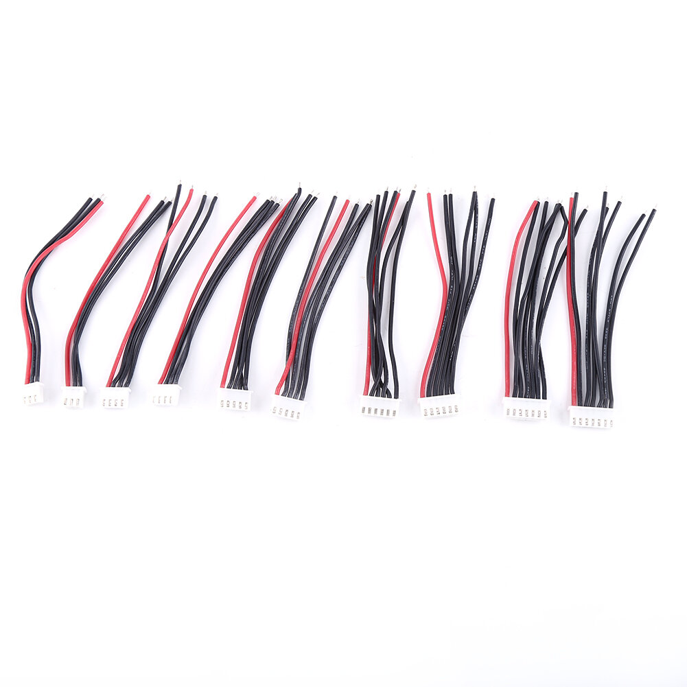 10pcs 10cm 22awg 2-6S Разъем зарядного устройства булочка с балансом силиконовой кабель