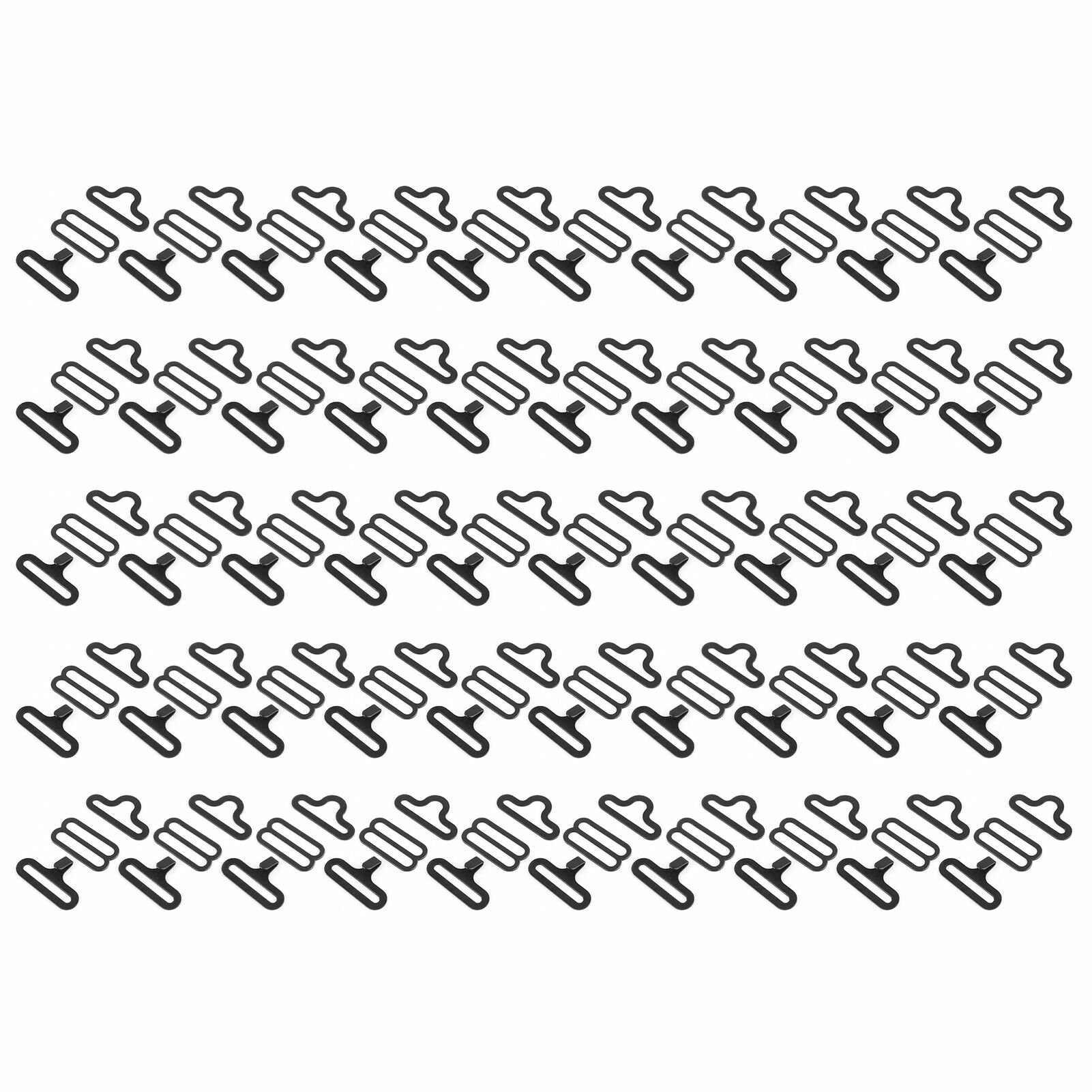 Регулируемая металлическая фурнитура для галстука-бабочки, зажим для галстука, набор из 50 предметов, металлический ремешок с крючком и петлей, простой в использовании и многоразовый