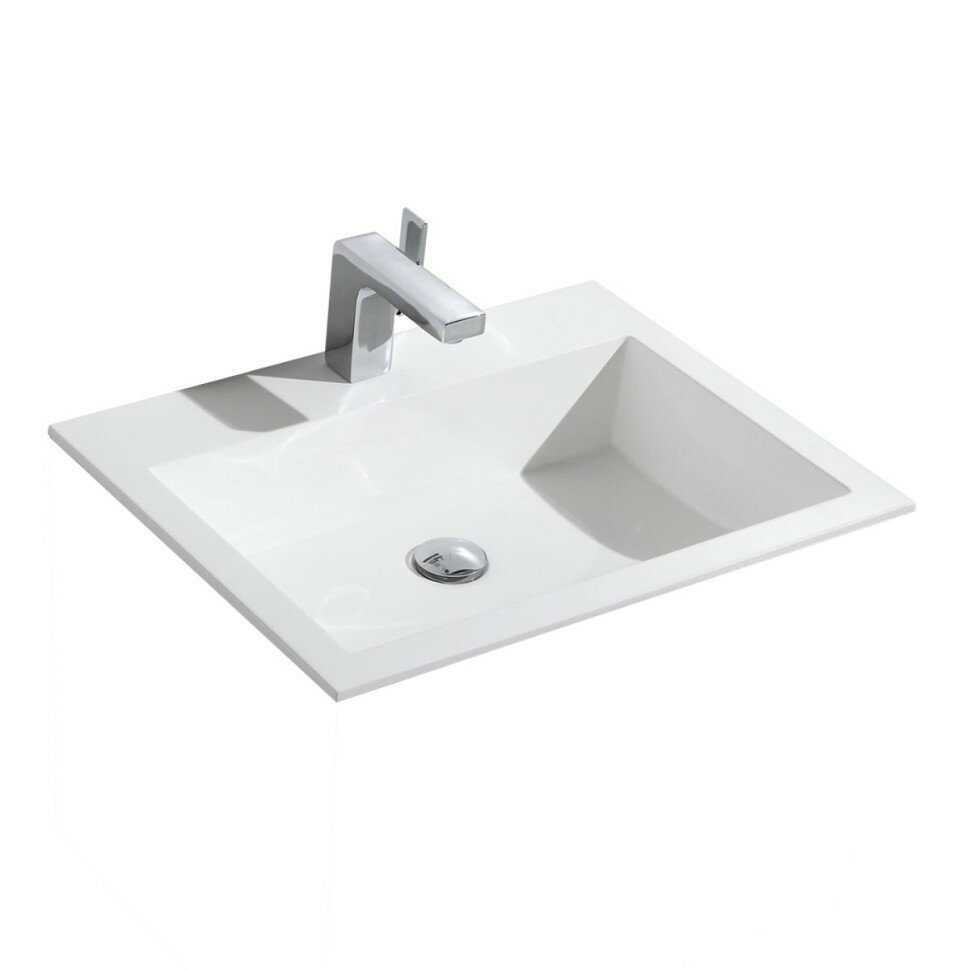 Раковина Vincea VCB-13600W из искусственного камня, цвет белый