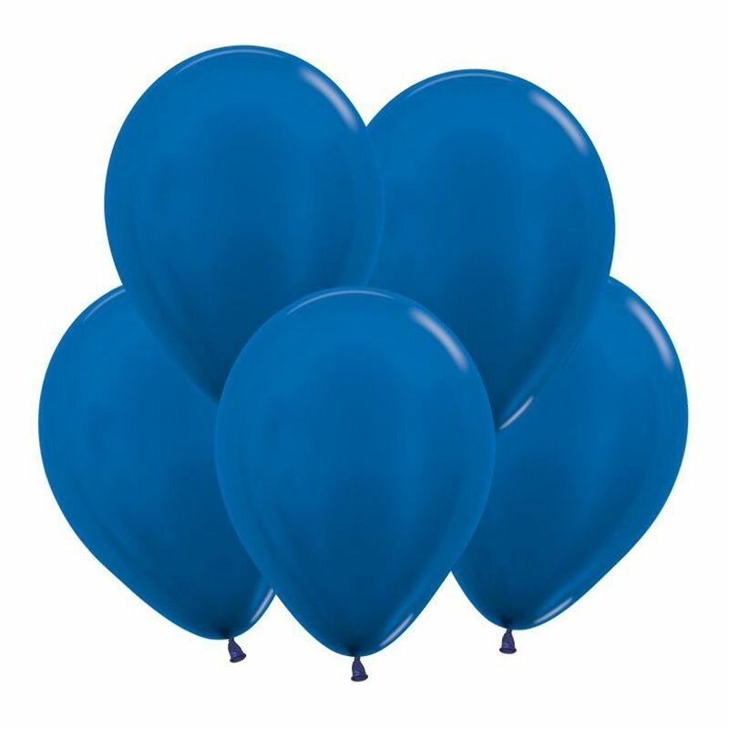 Шар воздушный Sempertex латексный Синий, Металл, Blue, 100 шт