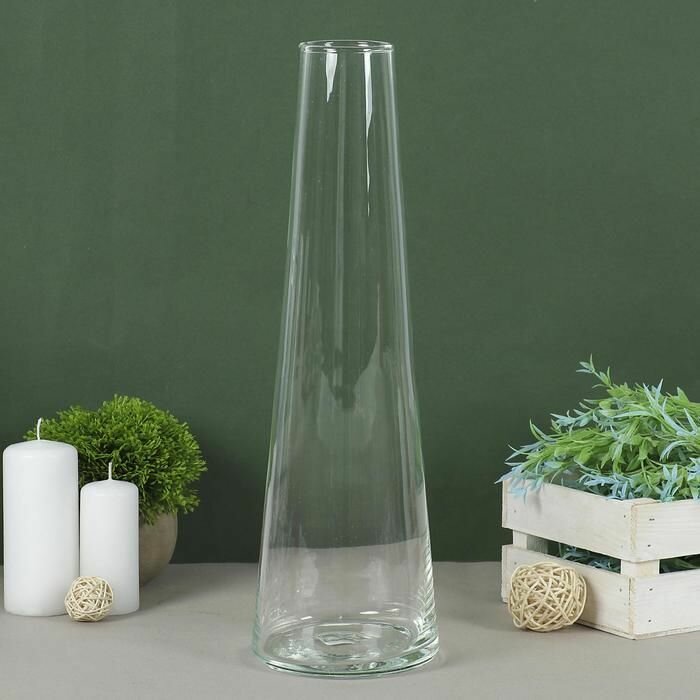 Ваза Evis "Коническая" большая, диаметр 5,5 см, 39х12х6 см, 2 л (2283)