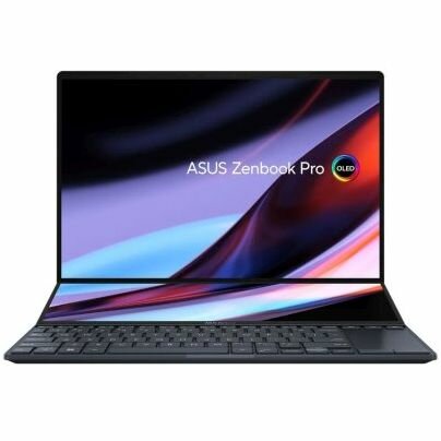 14,5" Ноутбук Asus ZenBook Pro Duo UX8402VU-P1036W (90NB10X2-M003C0) черный - 2880x1800, OLED, Intel Core i7-13700H, ядра: 14 x 2,4 ГГц, 16 ГБ, SSD 1024 ГБ, NVIDIA GeForce RTX 4050 (6 ГБ), W11Pro