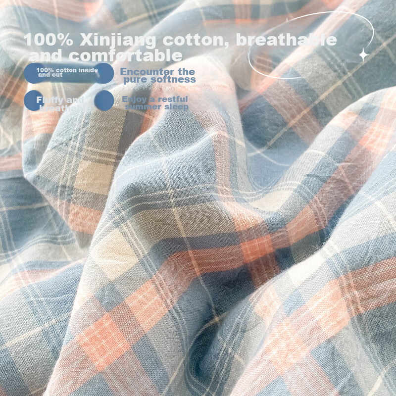 MUJI Class A Pure Cotton Air Conditioning Quilt, Summer Cool Quilt, Cotton Quilt, Xinjiang Cotton 100%, Machine Washable Quilt, Duvet Insert, 150x200