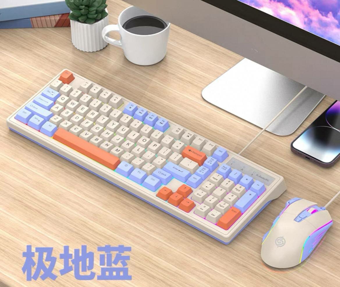 Клавиатура игровая Вайпер KM800 Cherry MX RGB Green, голубая, английская раскладка