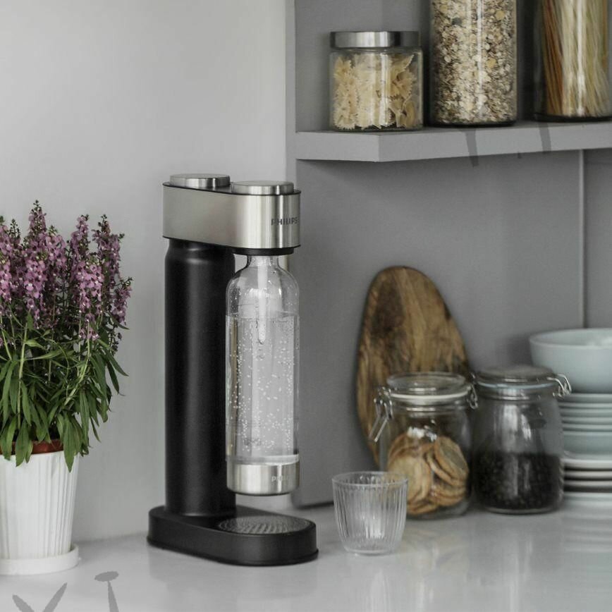 Сифон для газирования Philips ADD4902BK/10 Черный с баллоном и бутылкой-LI