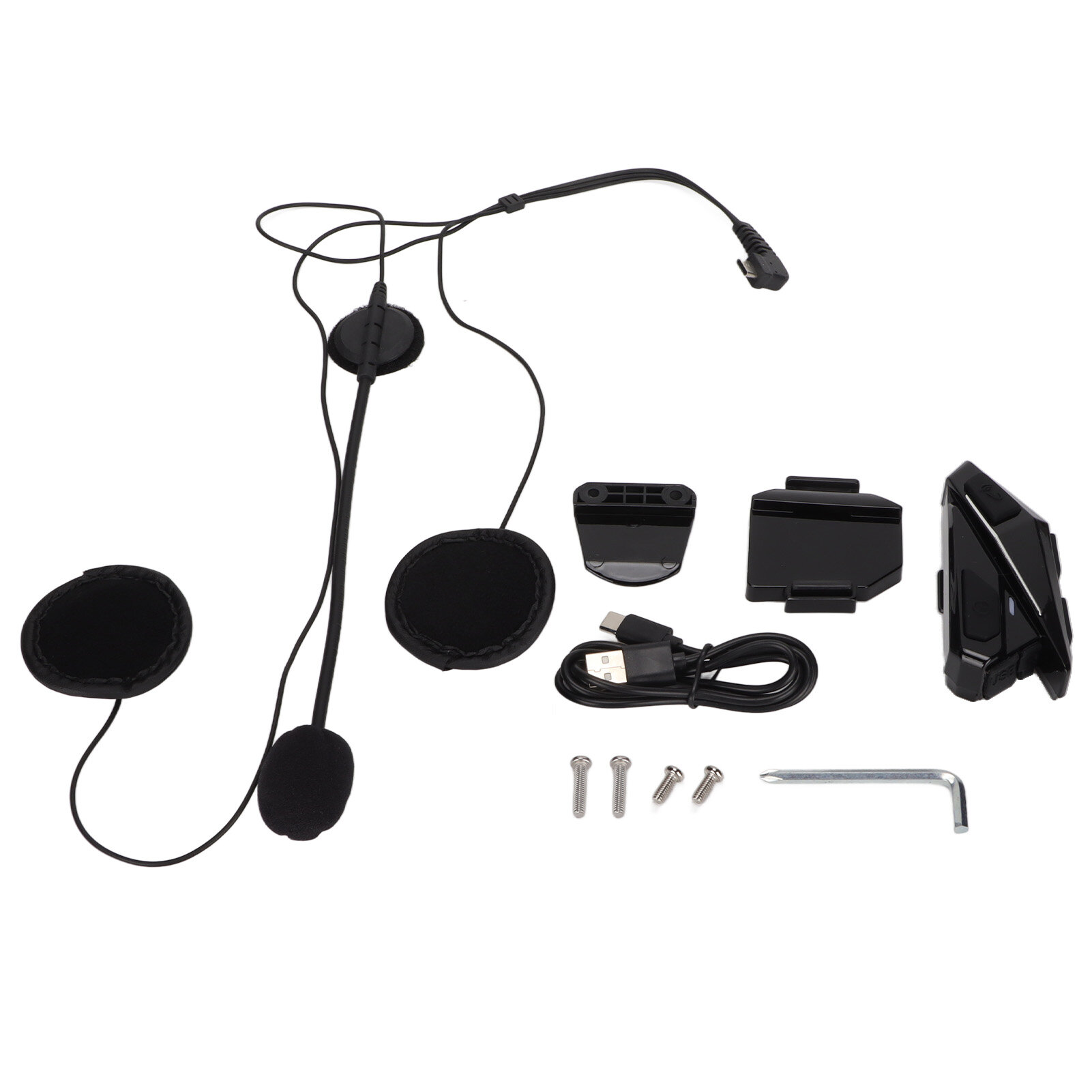 Водонепроницаемая Bluetooth-гарнитура для мотоциклетного шлема с FM-радио, беспроводные наушники с шумоподавлением, автоответчик, длительный срок службы батареи