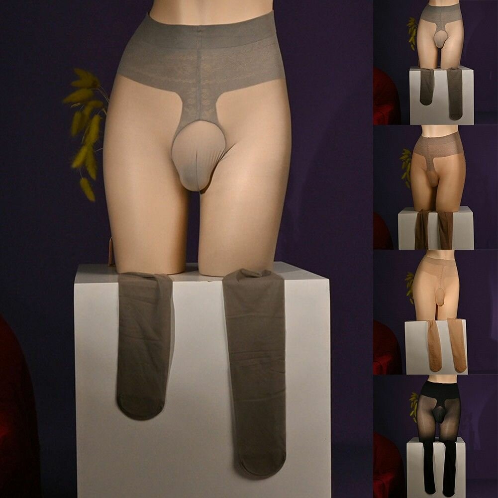 Мужские колготки сексуальные прозрачные пижамы эластичные прозрачные для ультра боди чулки