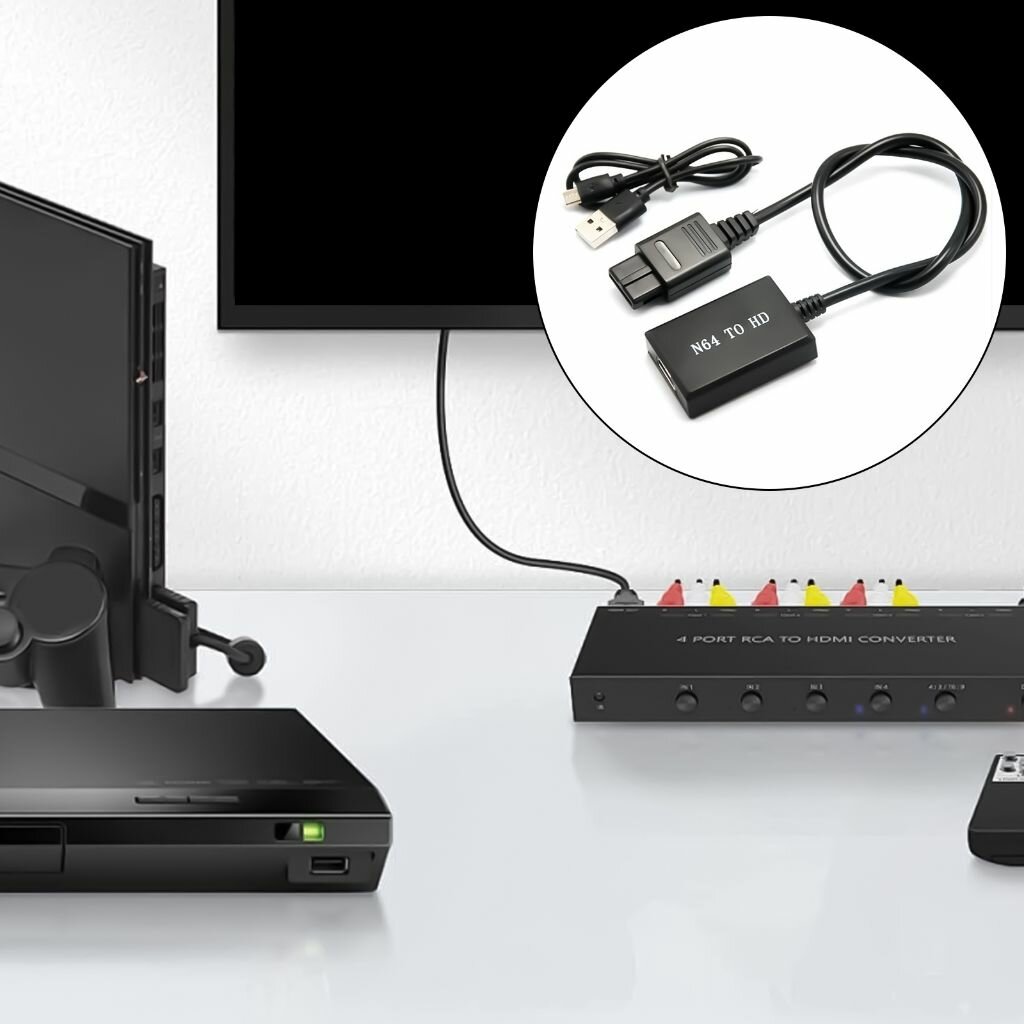 Соединительный кабель для адаптера игровой консоли Поддерживает видео конвертер 1080P