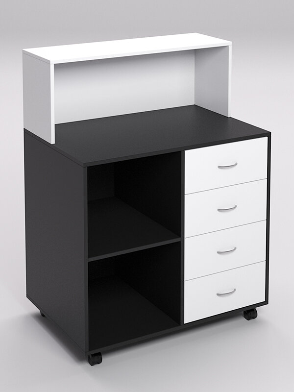 Барная стойка "промо" №5, Черный с белым. Производитель товара - компания Westcom.