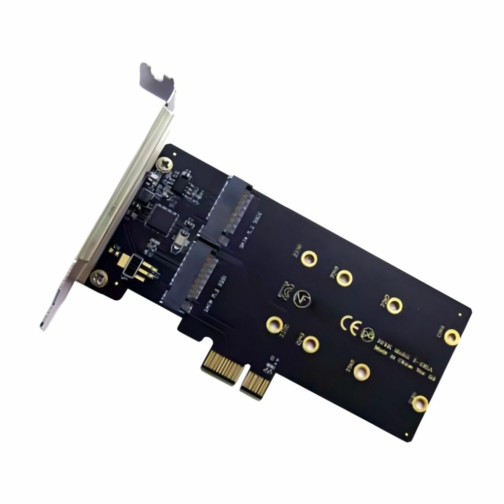 (1шт) PCIe x1-2-портовый SATA M.2 Переходная плата NGFF-плата полу-высокого класса