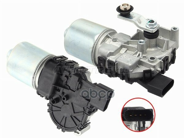 Мотор трапеции стеклоочистителя Skoda Rapid 12- / Volkswagen Polo 20-22 Sat арт. ST-299-0013