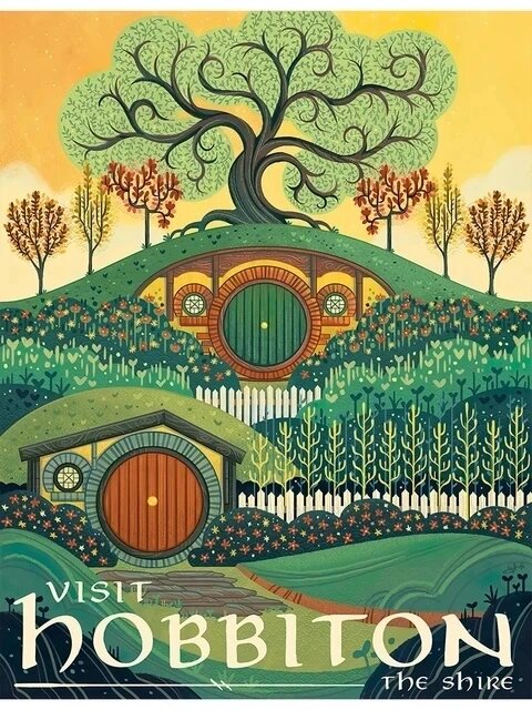 Алмазная мозаика на подрамнике "Властелин колец" круглые бриллианты 40х50см