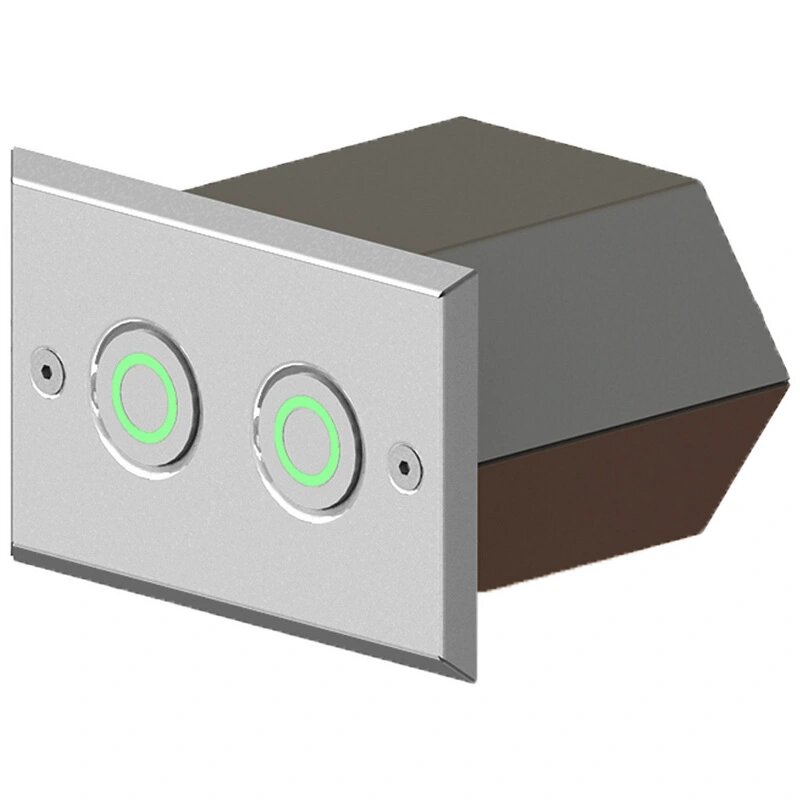 Адаптер Xenozone для двух пьезокнопок, квадратная лицевая, AISI-316, цена - за 1 шт
