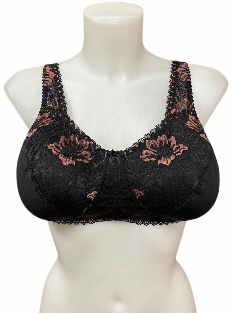 Бюстгальтер ортопедический для фиксации экзопротеза после мастэктомии 85E черный/коричн