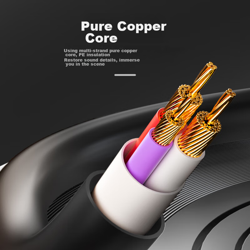 ZHENWEI USB to Dual RCA Audio Cable, USB to 2RCA, for Connecting Laptop And Desktop Computers to Speakers, Amplifiers, And Mixing Desks, 1 Meter