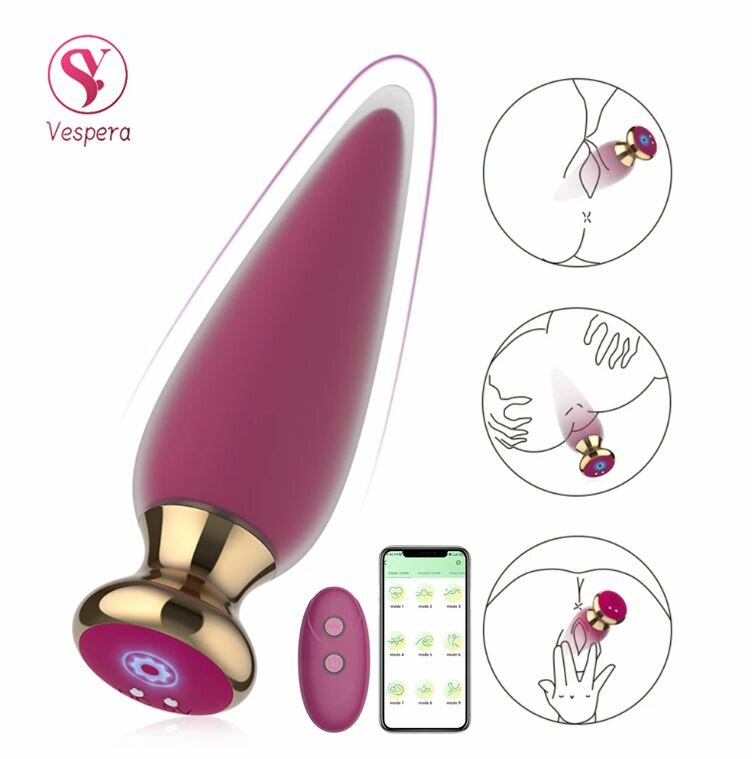 Беспроводной фаллоимитатор с дистанционным управлением, вибрационный массаж простаты и ануса, секс-игрушки для взрослых