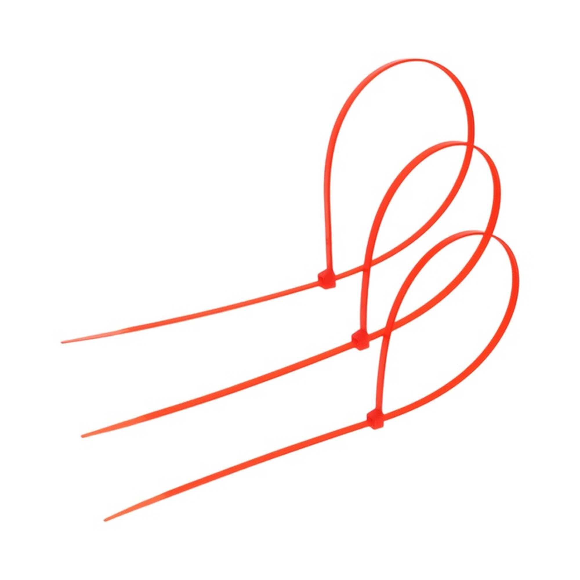 Хомут нейлоновый для стяжки, тундра, 4,8х400 мм, красный, 25 шт