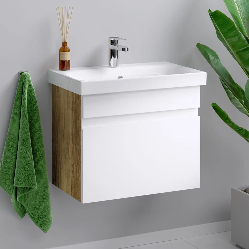 Тумба под раковину без столешницы Aqwella Smart 60 дуб балтийский