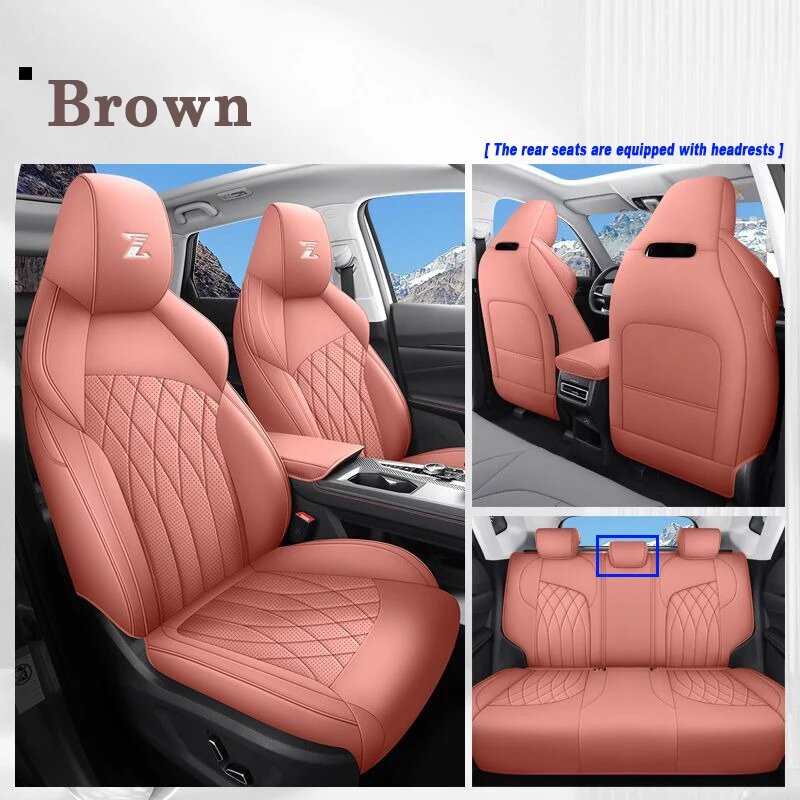 Высокий автоматический защитный чехол для автомобильного сиденья, полный коврик для Brown Whole Set