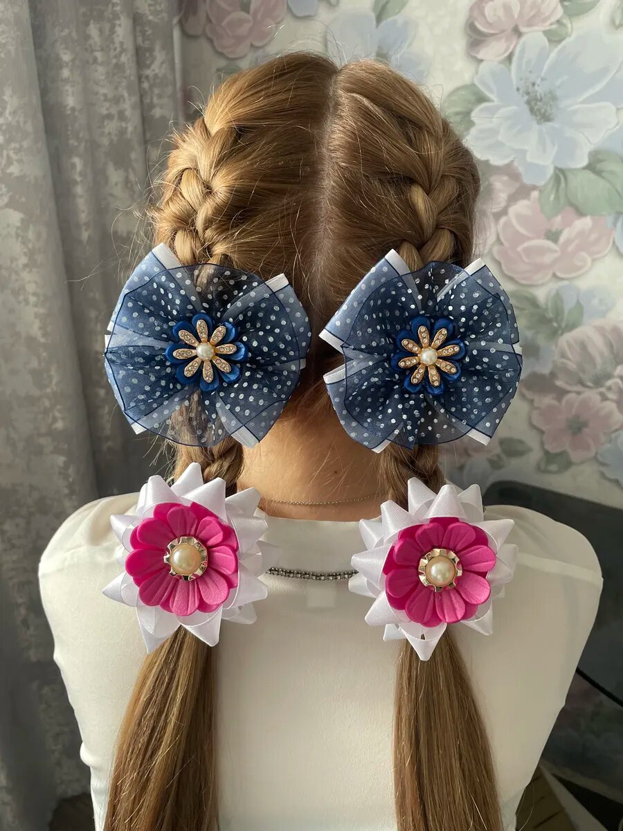 Нарядные красивые бантики резинки для волос
