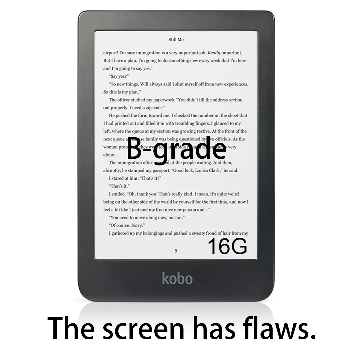 Kobo Clara HD B-grade с дефектом экрана 16ГБ E-book Reader + Чехол + Screen Protector Наборы