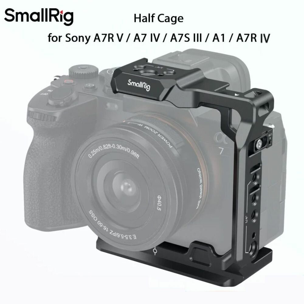 SmallRig Полукаркас для камеры Sony Alpha 7R V/Alpha 7 IV/Alpha 7S III/Alpha 1/Alpha 7R IV с защитными кожухами -3639